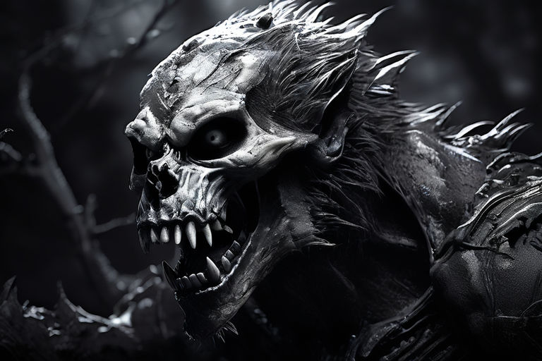 Scary skeleton werewolf by valdemar Macias - Playground