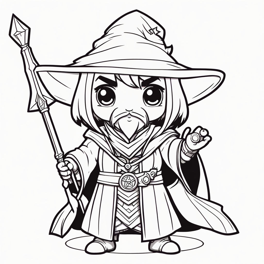 Kawaii chibi wizard from dungeons and dragons by Jirayu Wanglomklang ...