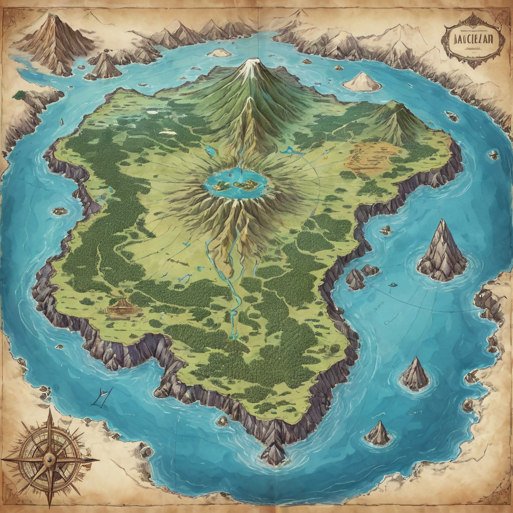 Handdrawn sketched ancient map by Heather Ambrosio - Playground