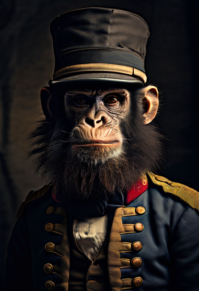 A monkey with abraham lincoln beard and a tall galley by Antony Britton ...