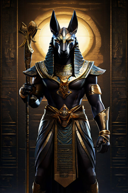 Egyptian god anubis resembling reference image Full body by David ...