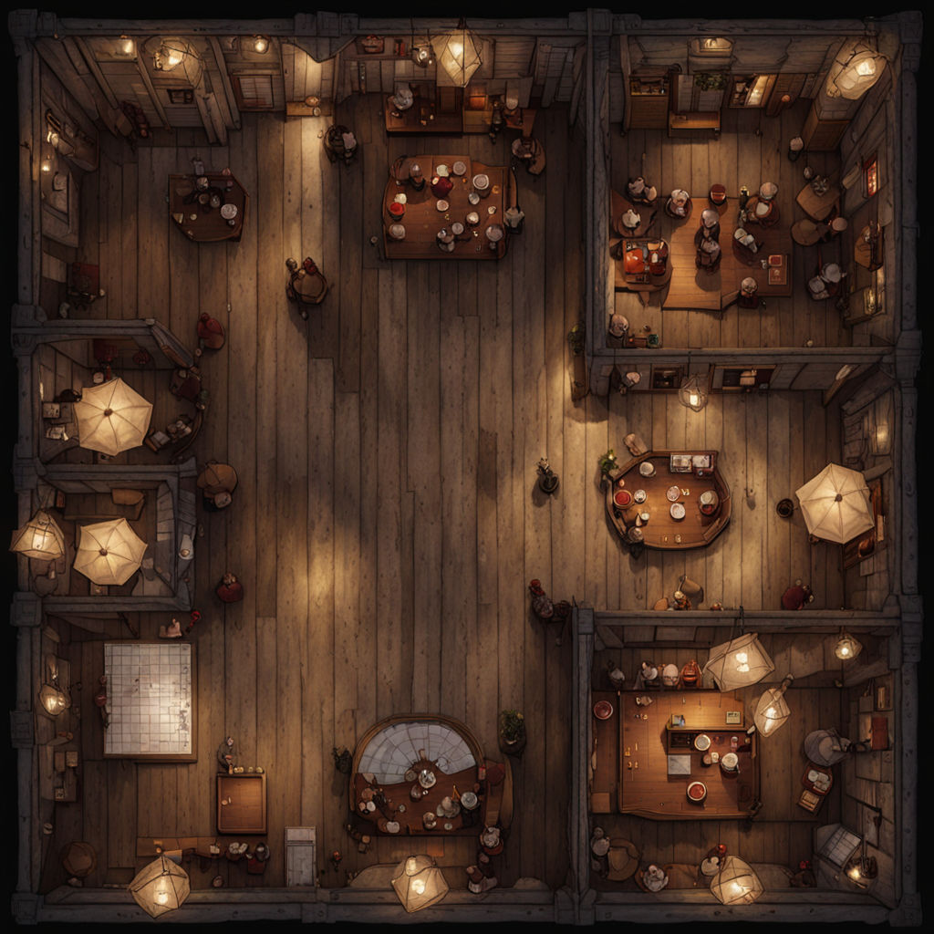D&D tavern, top view by Владислав Касаров - Playground