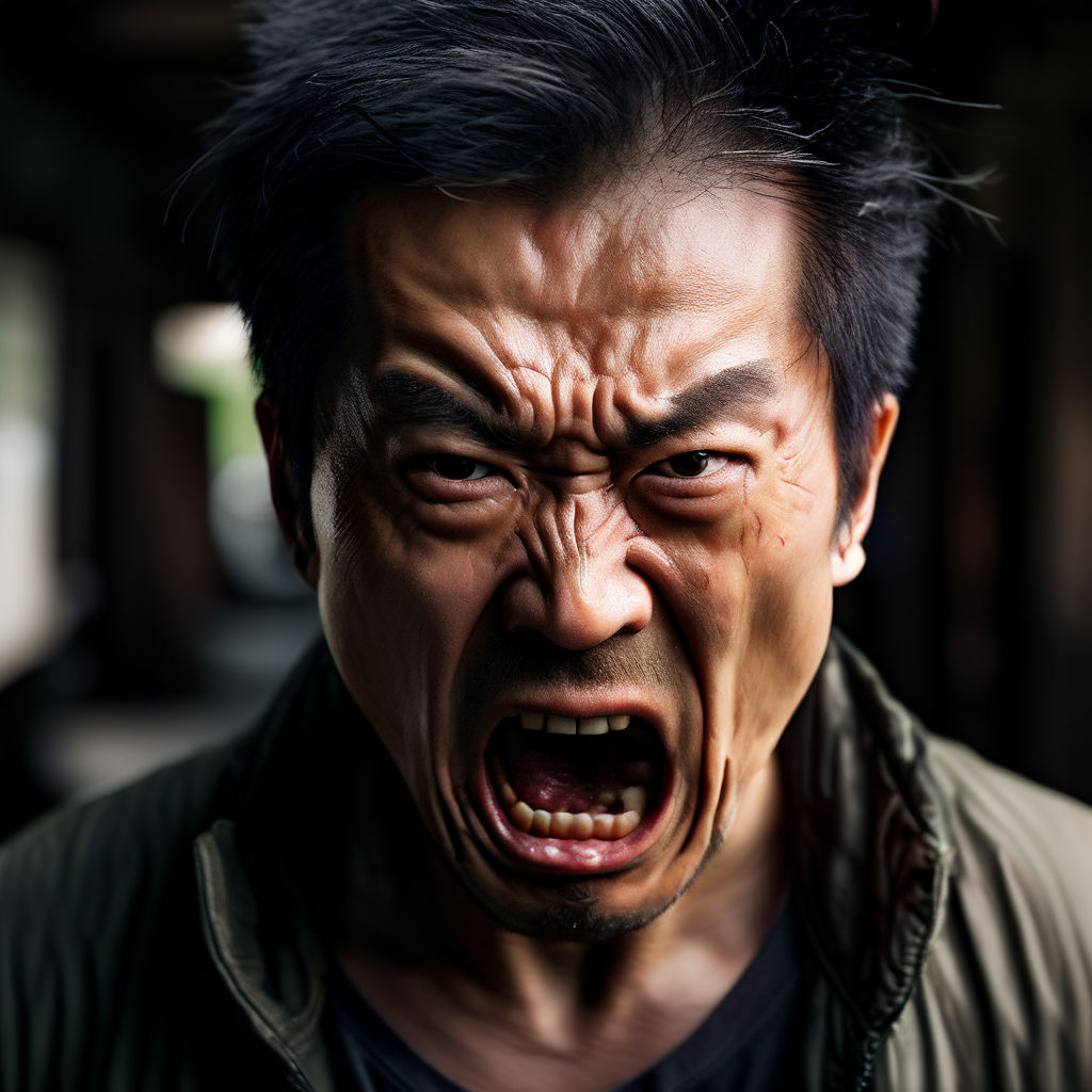 An angry Asian man by 송원찬 - Playground