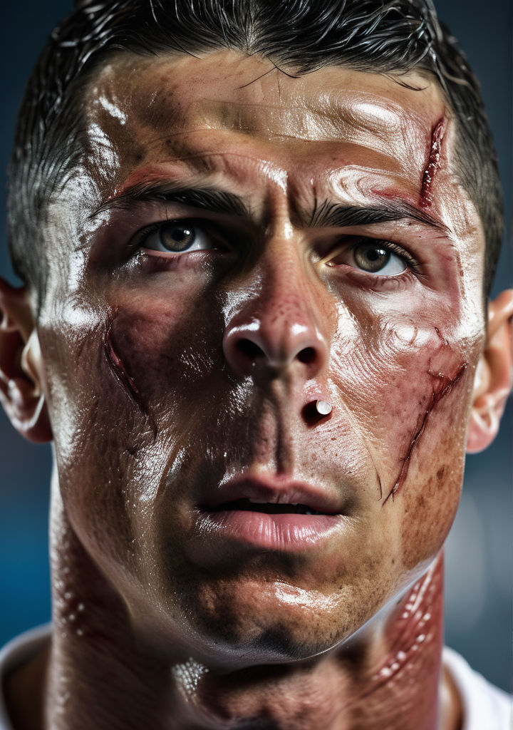 High-resolution capture of determined Cristiano Ronaldo by Shakti Man - Playground