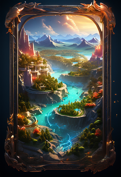 Fantasy world map frame by DarkyCuidas - Playground