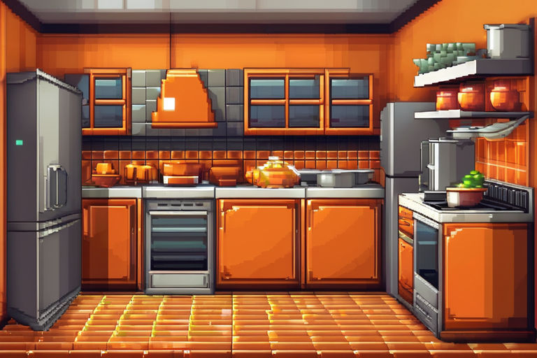 Kitchen scenary in 2d by fennzyn - Playground