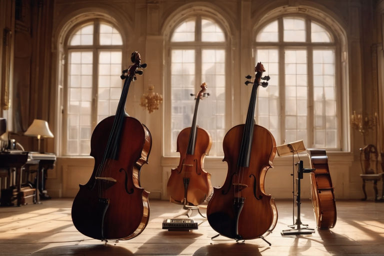 Photography of various classical music instruments in a sunl... by ...