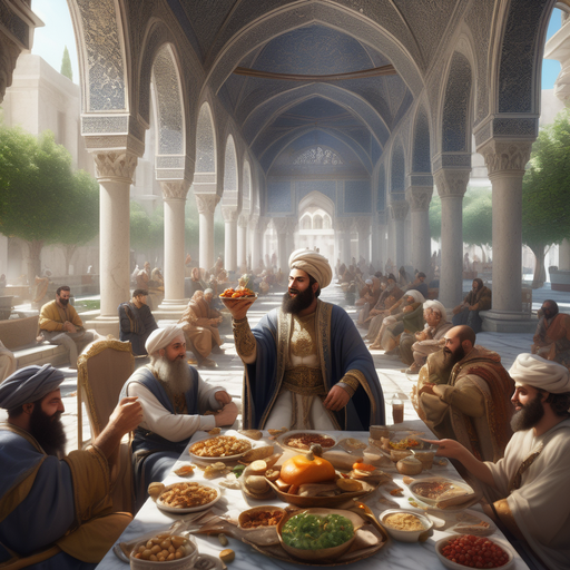 A Persian king in the clothes of a great priest in a magnifi... by ...