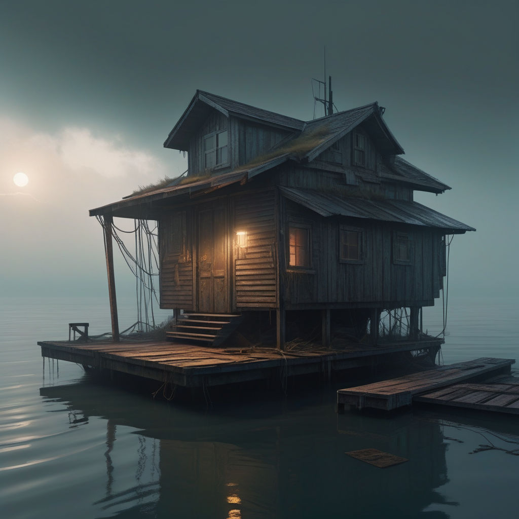 Post-apocalyptic fishing cabin styled in cyberpunk aesthetic... by John ...
