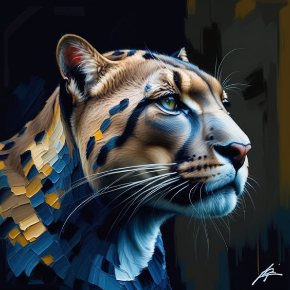 Puma perfect anatomy perfect face detailed eyes anatomicall... by Pawel ...