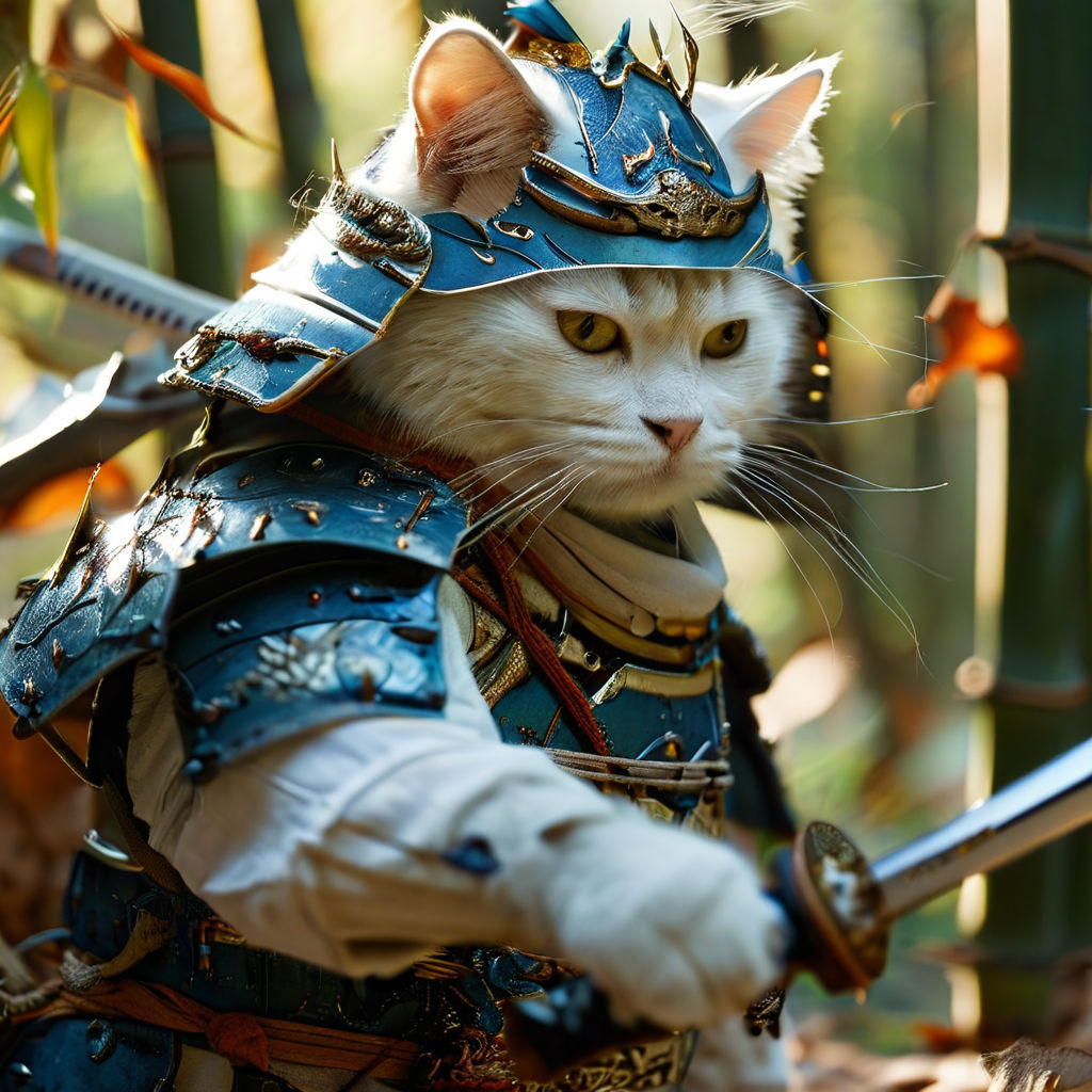 White anthropomorphic cat by 김준수 - Playground