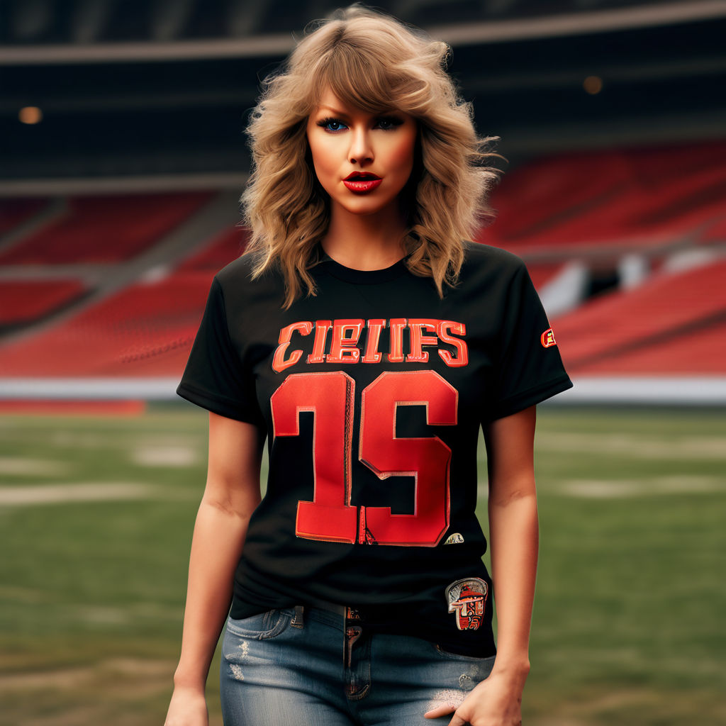 Full body view Taylor swift with large breasts wearing a b... by Evan White - Playground