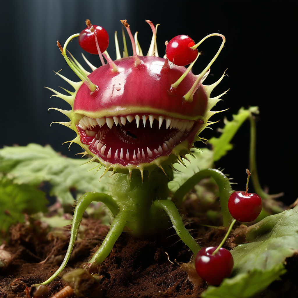 A venus fly trap with scary big cherries by Padolina Charisse Fundales ...
