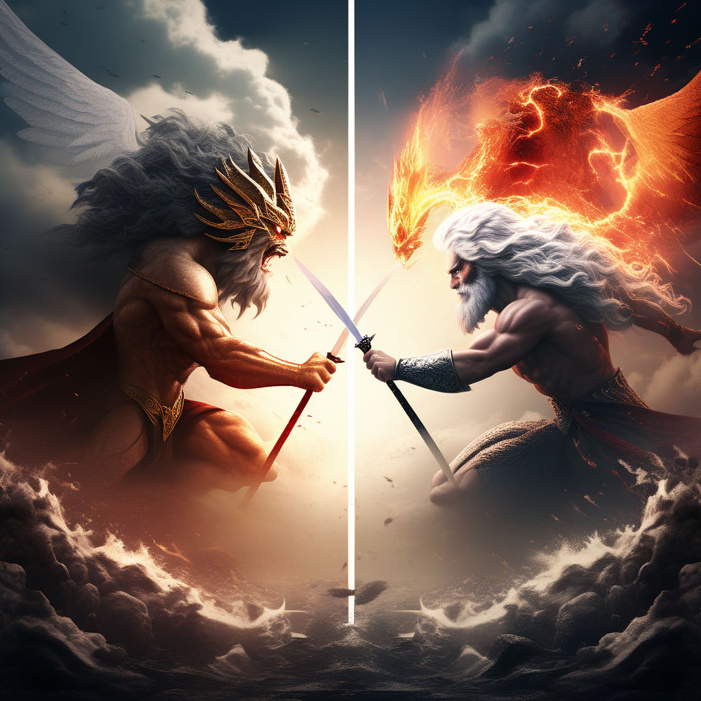 God vs evil battle by Ana Paula balduino Gonçalves - Playground