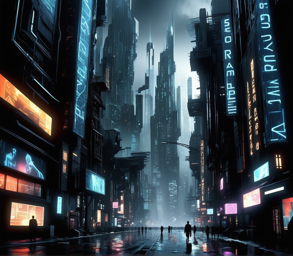 Futuristic science fiction genre futuristic street view biom... by JB ...