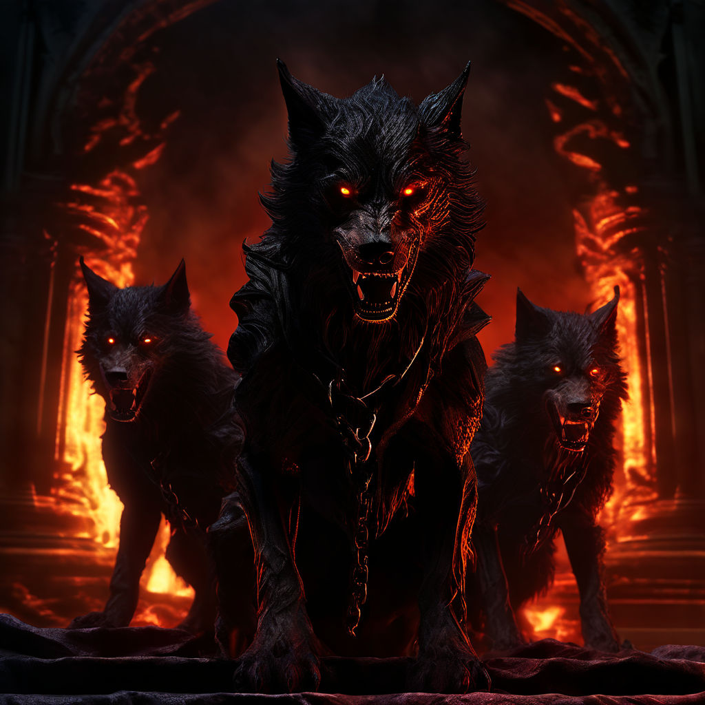 An intimidating digital render of Cerberus by Mongkol Yampoom - Playground