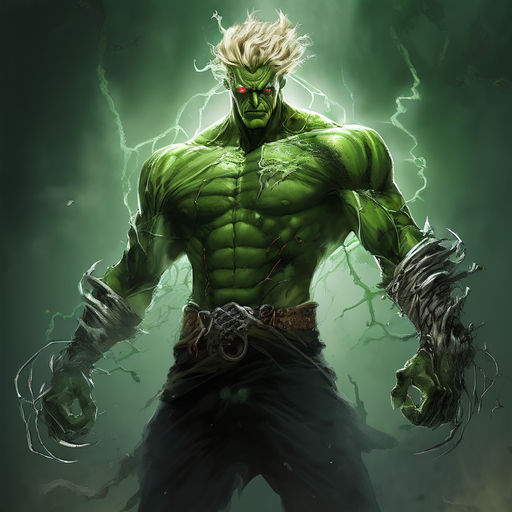 A monster with four arms fused with Zoro and Thor by Valentin Afton ...