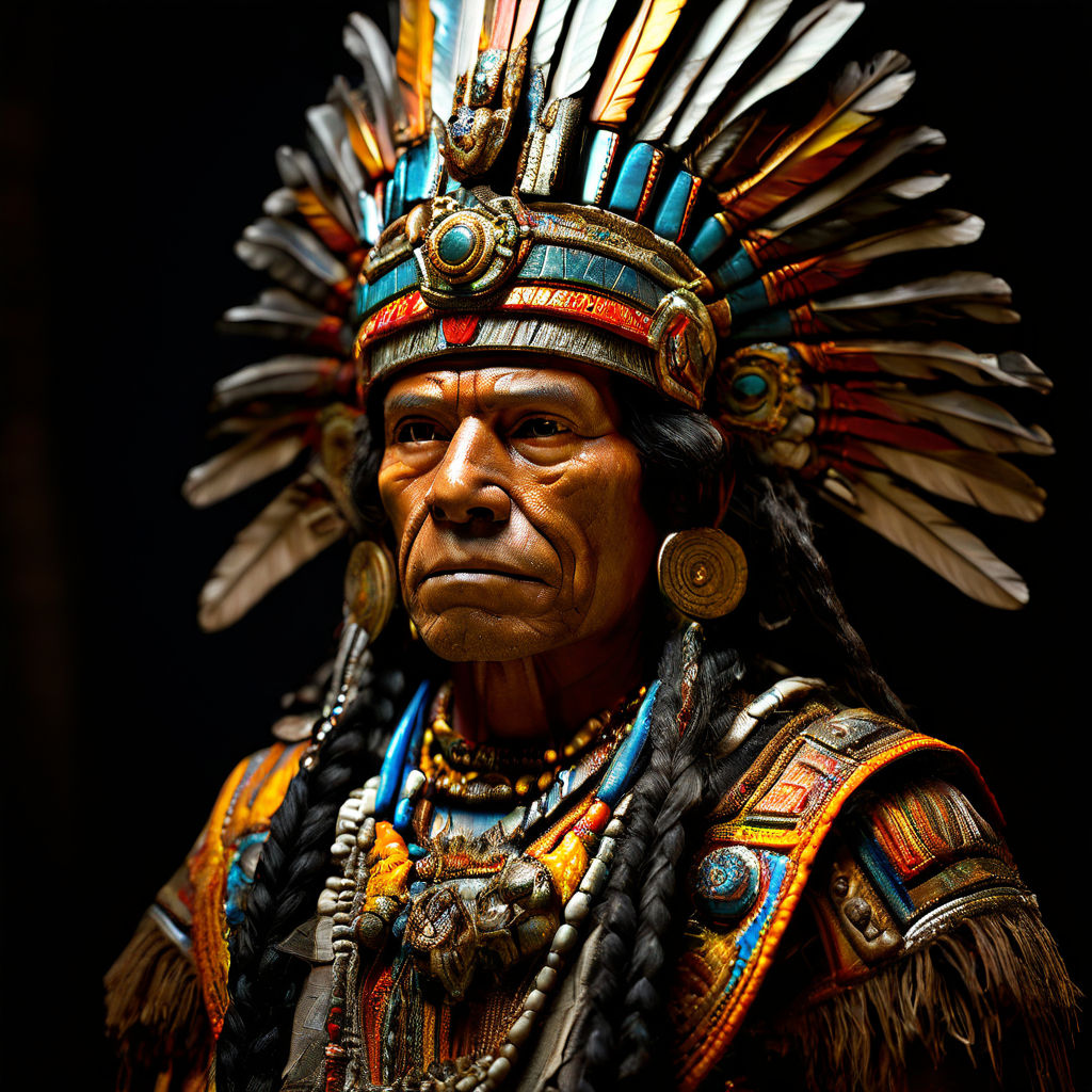 Inca's statueThe statue depicted an Inca ruler standing prou... by ...