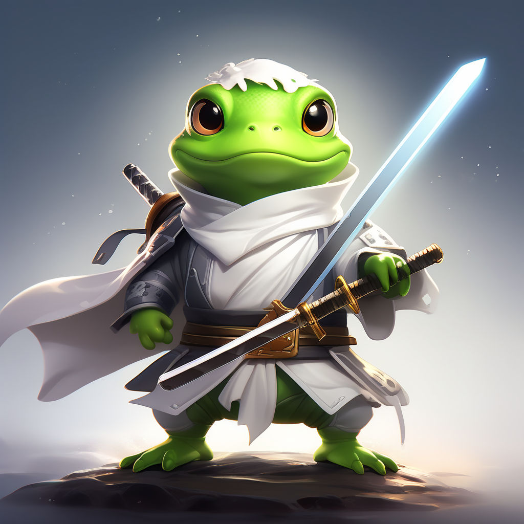 Cute frog hero concept overwatch style art samurai frog with... by ...