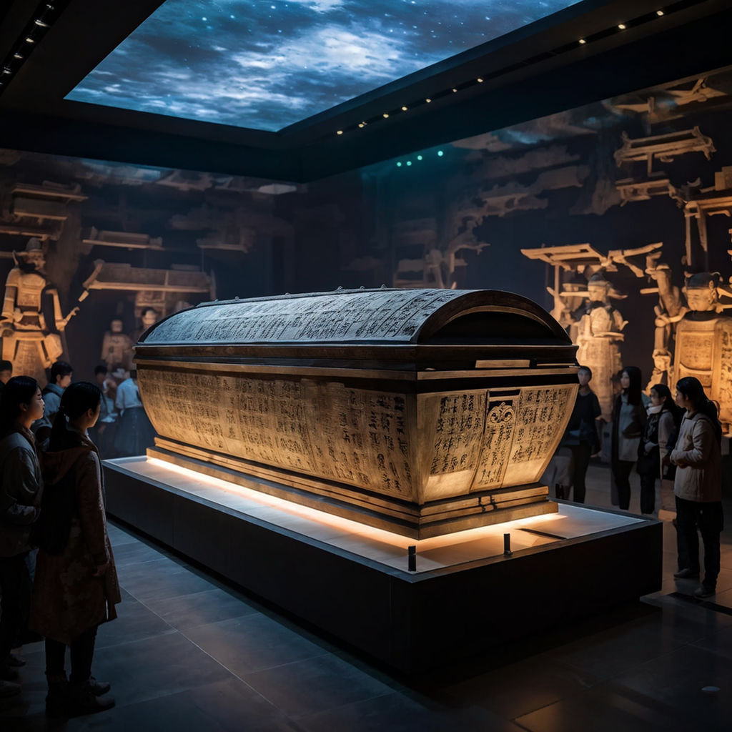 Qin Shi Huang's coffin in a virtual model of the mausoleum by Melvin ...