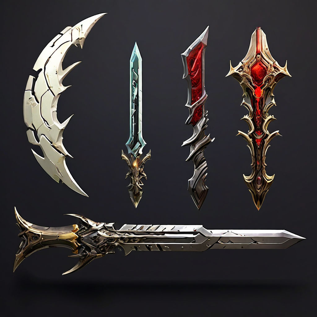 Create concept art for organic melee weapons by Z - - Playground