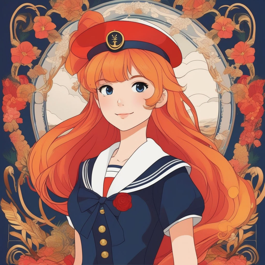Sailor Fire girl in the style of Studio Ghibli by Грушинская Алёна ...