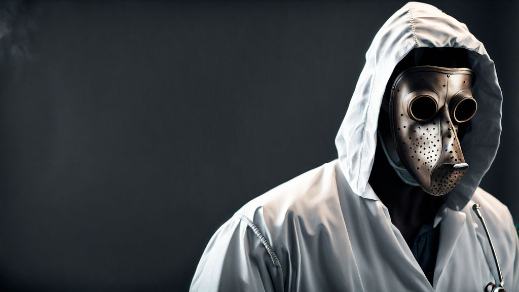 A modern doctor using the traditional medieval mask of the B... by ...