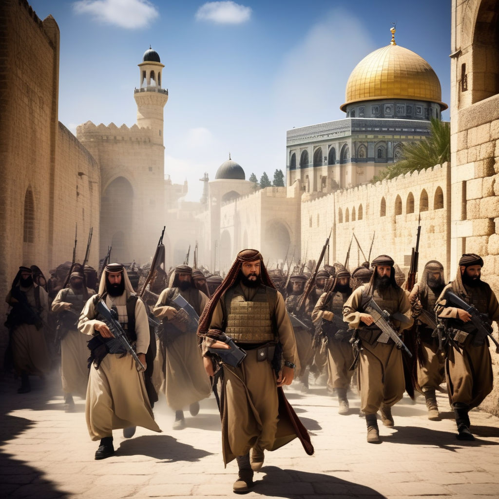 Brown skinned Taliban full battalion enter Jerusalem with Al... by ...