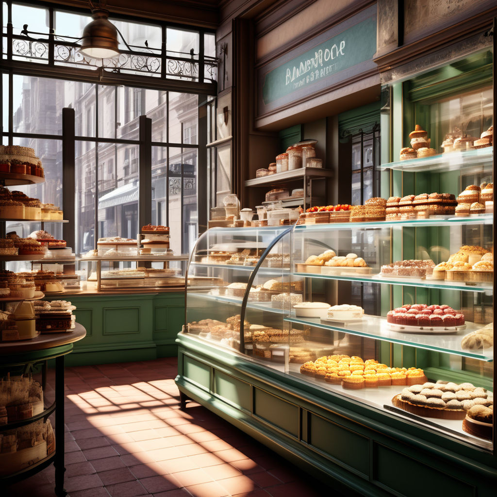 Looking in through an open door to a 1920s bakery conditori by Ole ...