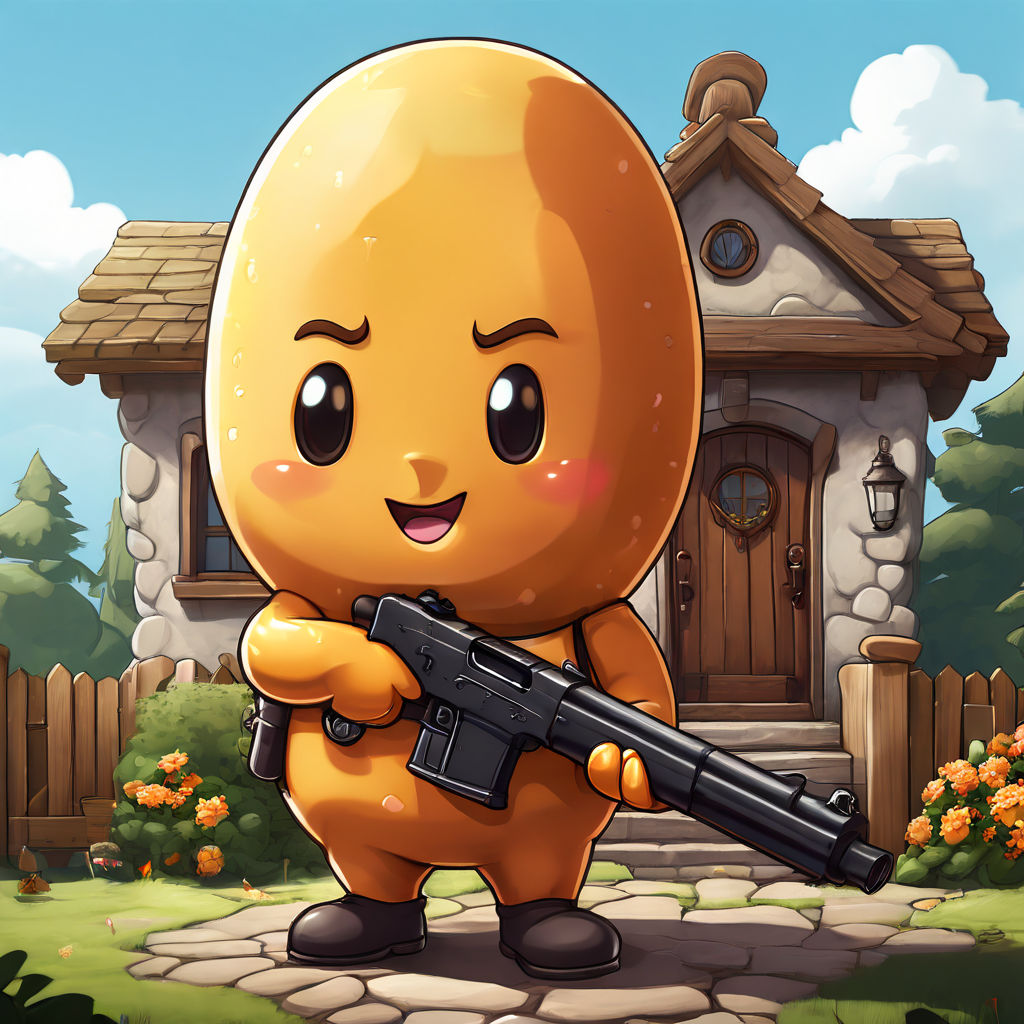 Draw a bean character who guards the outside of a cozy house... by 둥근달문 ...