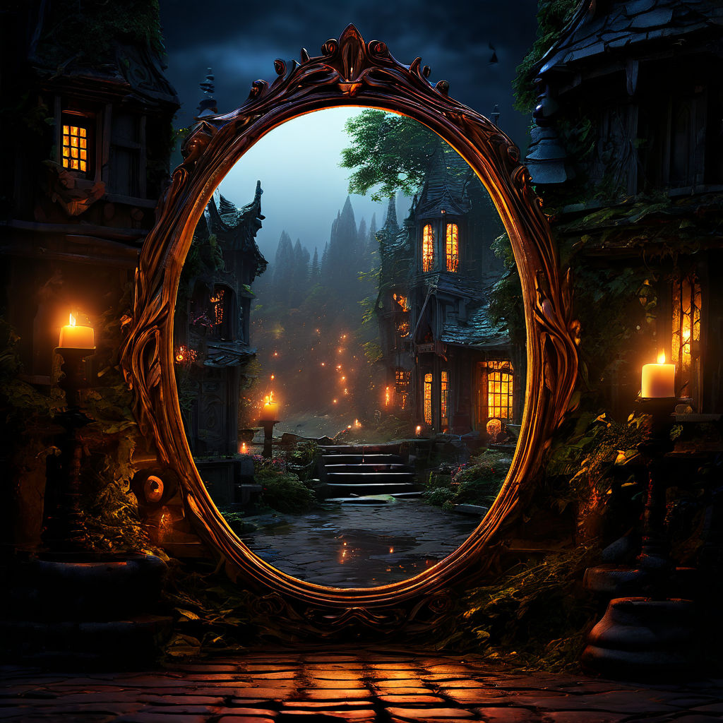 A magical mirror with its surface shimmering in the heart of... by Jana ...