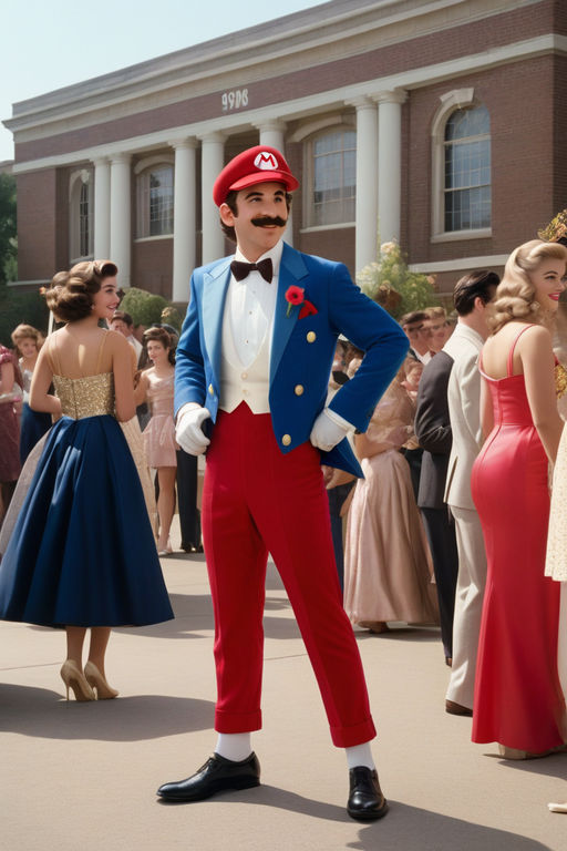 Live Action Nintendo Mario as a 1950's teenager at a 1950's ... by ...