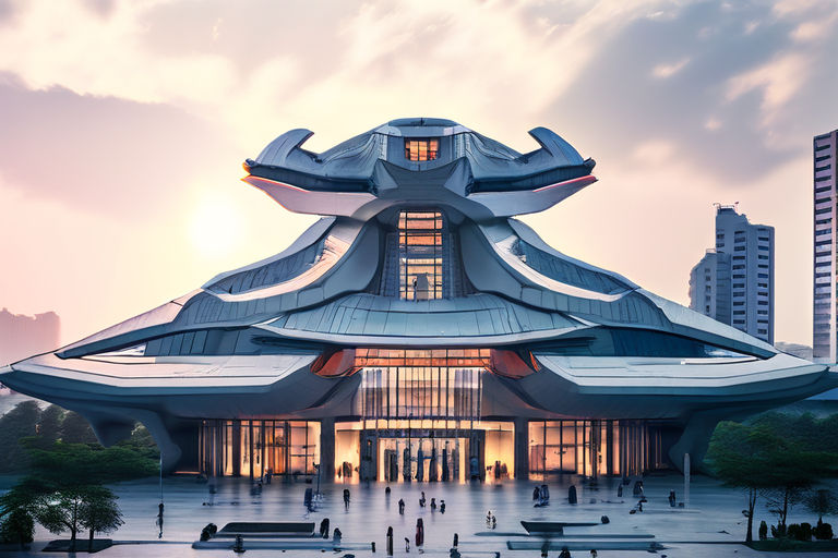 A big commercial futuristic building by Spiral Tora - Playground