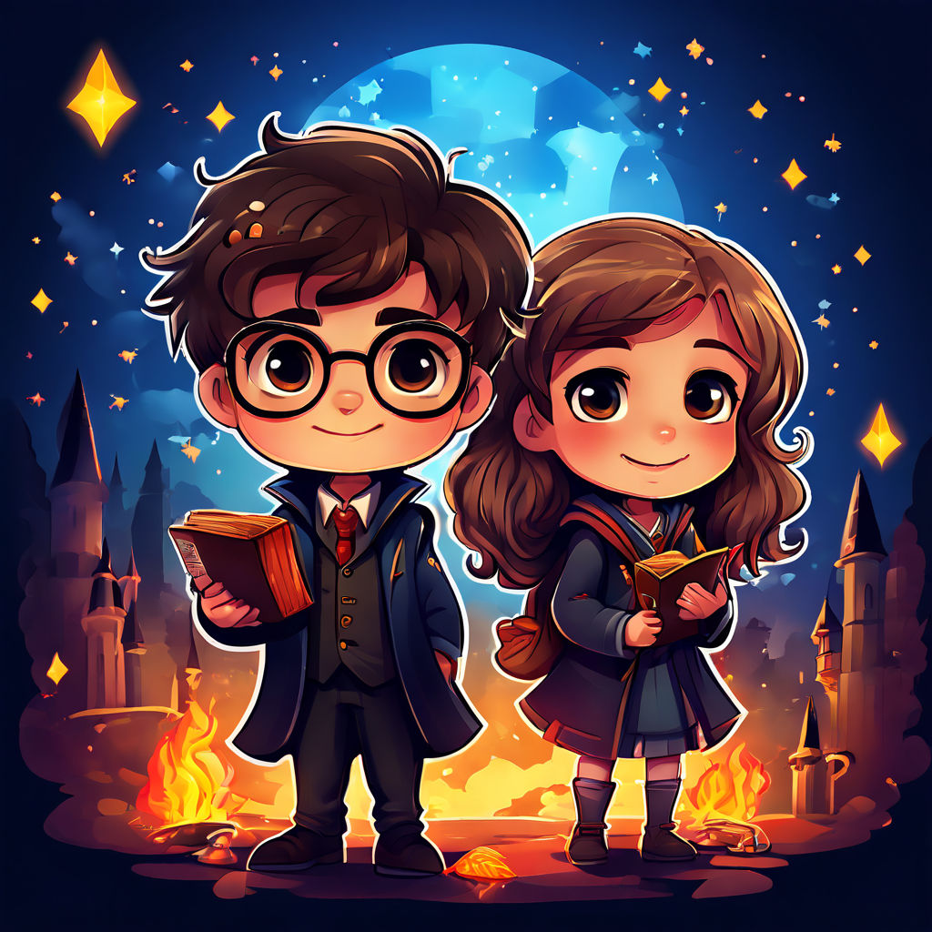 Little boy harry potter with hermione e ruivo ron by Tássia Faria ...