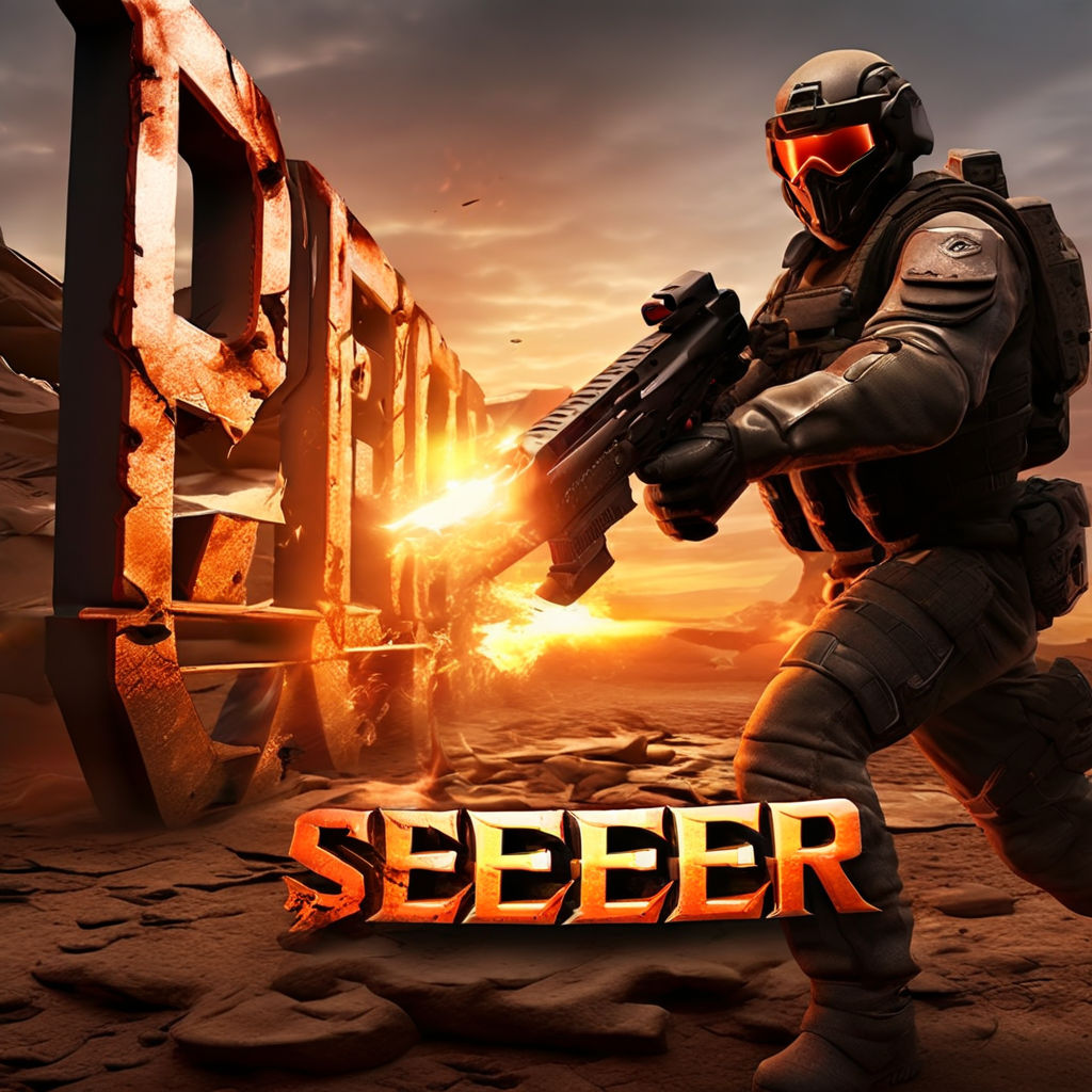 Create a 3D logo of the text "SEEKER". The theme must be a f... by ...