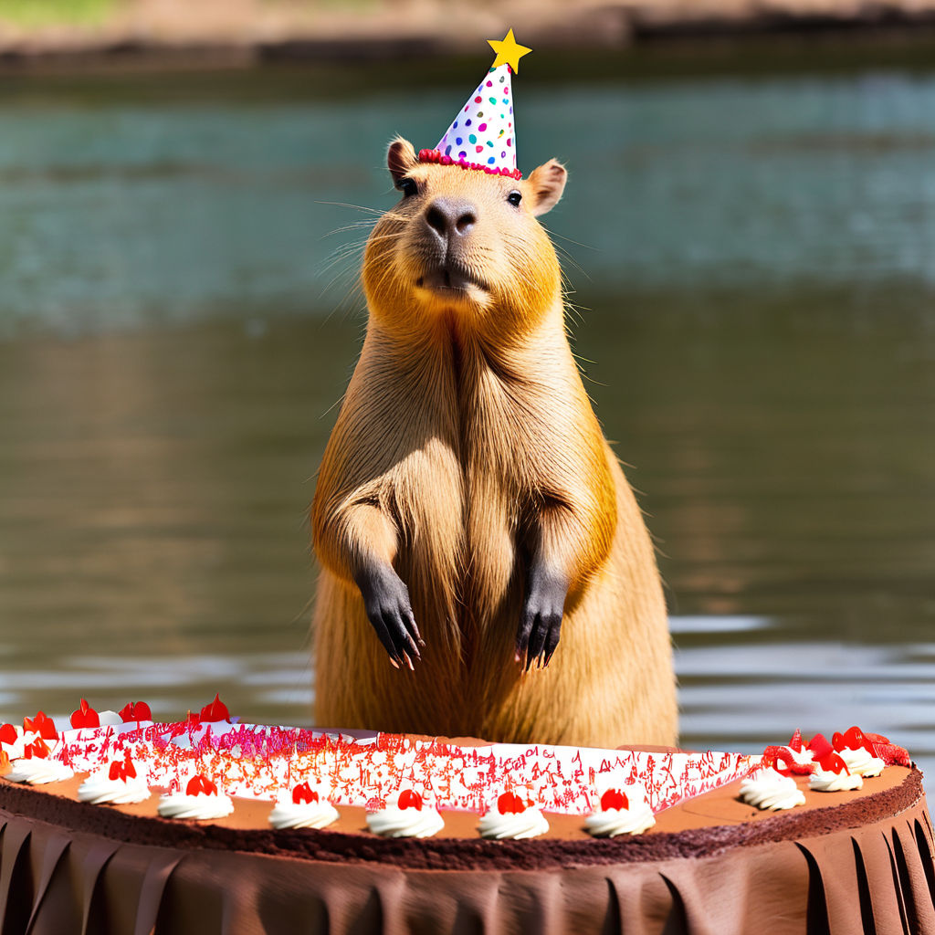 Capybara wishes happy birthday🎉🎈 by Полина Леонова - Playground