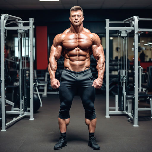Nuke muscle man standing in the gym full-body photo by 士瑋黃 - Playground