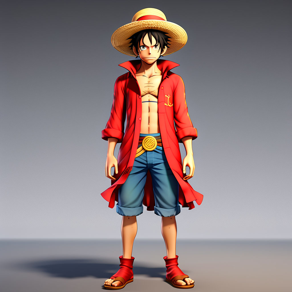 Monkey D. Luffy full body in anime type 4k resulution for s... by ...