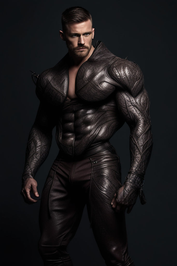 Handsome massiv swollen muscles werewolf Bodybuilder by Michael Nimtz ...