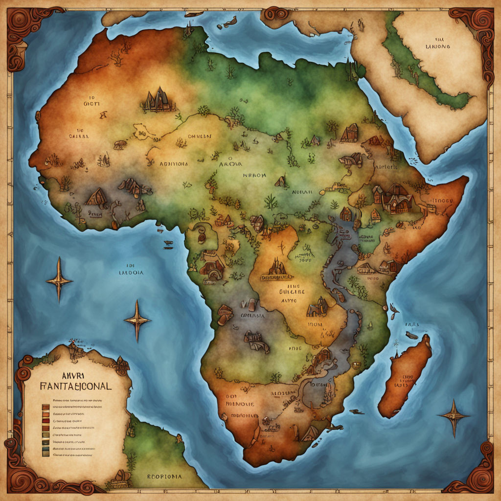 Fantasy regional map utilizing African culture and geography... by ...