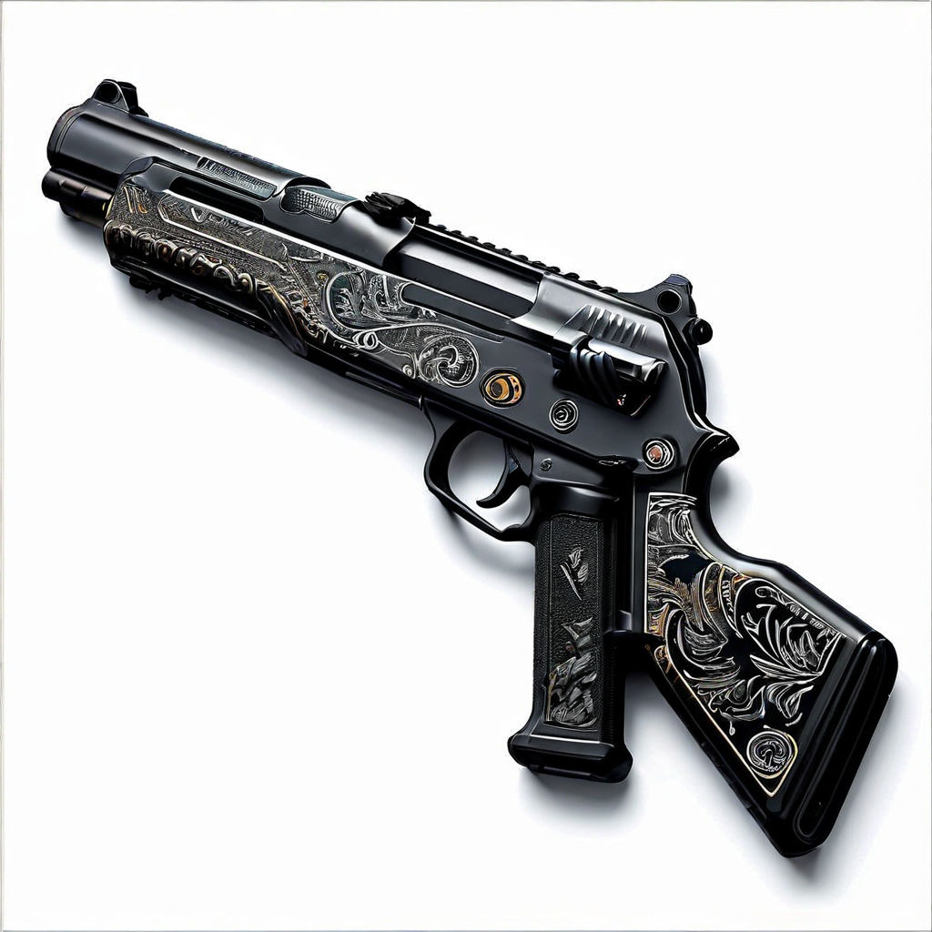 A detailed Kalashnikov assault rifle with drawings on it by The Monk's ...