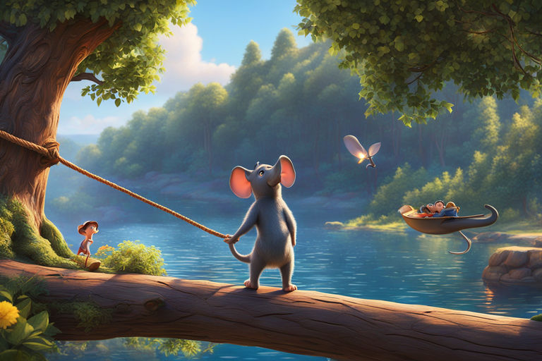 A Pixar 3D animation unfolds as a mouse skillfully cuts a ro... by ...