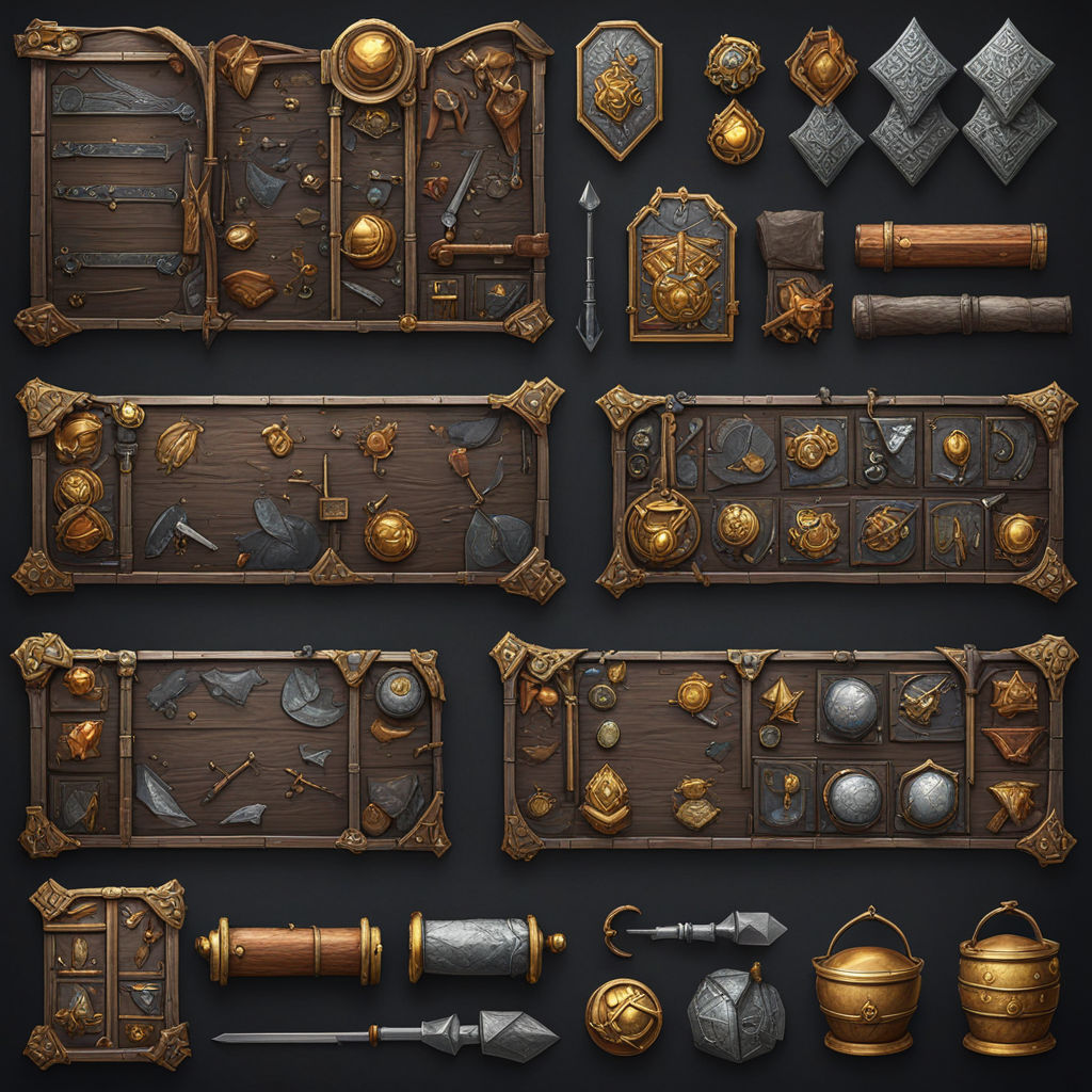 Design Ui Kit For A Medieval Rpg Game Blacksmith Shop Show By Emil Olsson Playground 