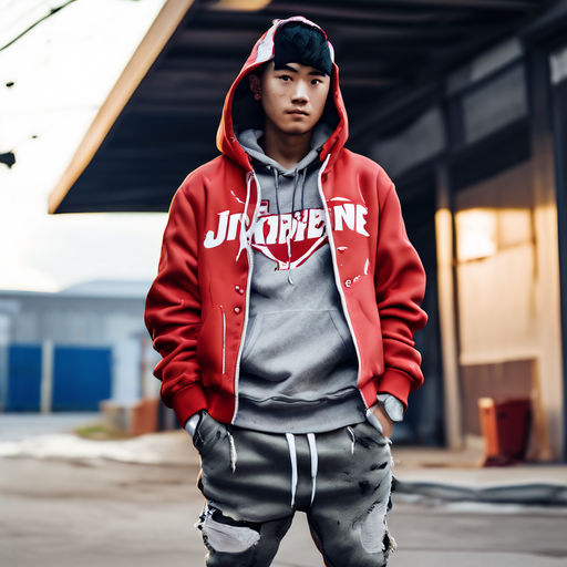 Asian Fortnite Skin wearing supreme hoodie with Jordan 1's a... by ...