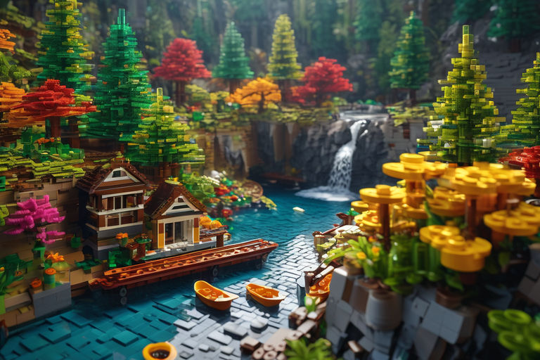 Landscape made out of lego by Kim Barkedal - Playground