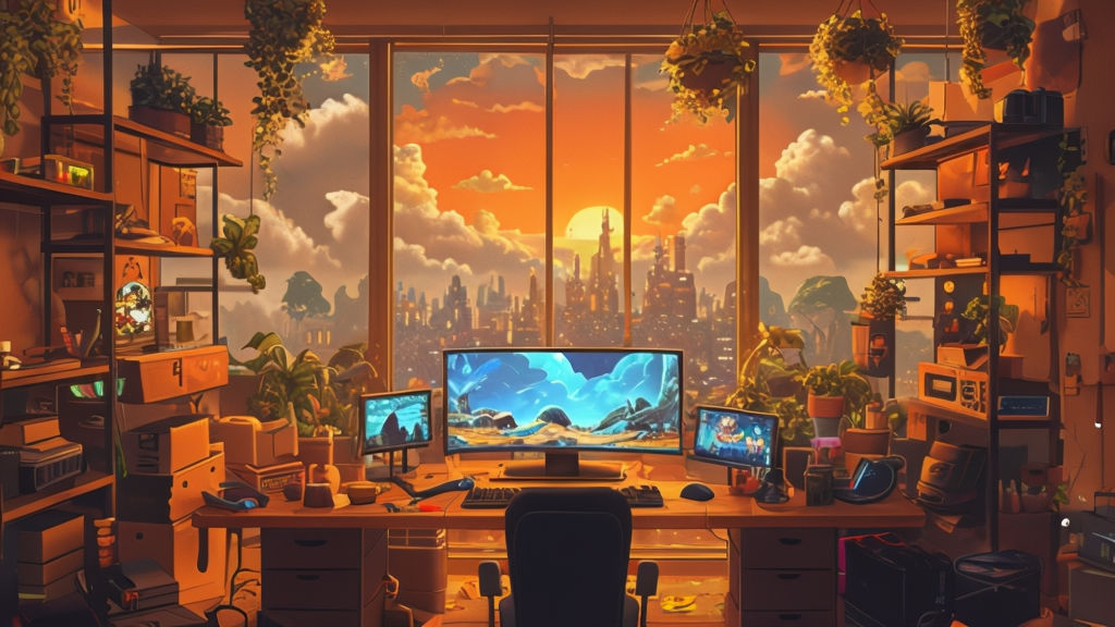 A digital illustration depicts a cozy by North Zion - Playground