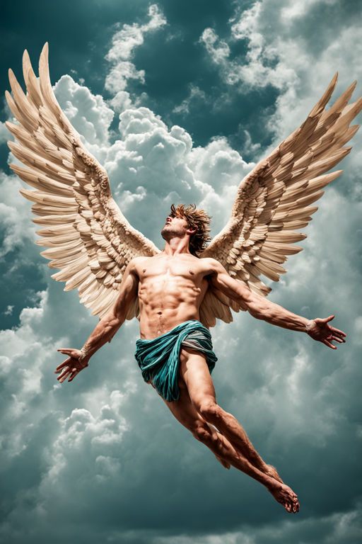 Icarus flying through the sky by Genesis Seven - Playground
