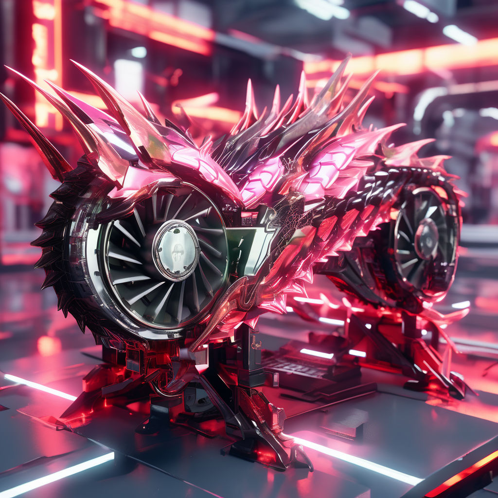 Red Dragon emerging from NVIDIA Gaming graphic Card GeForce ... by ...