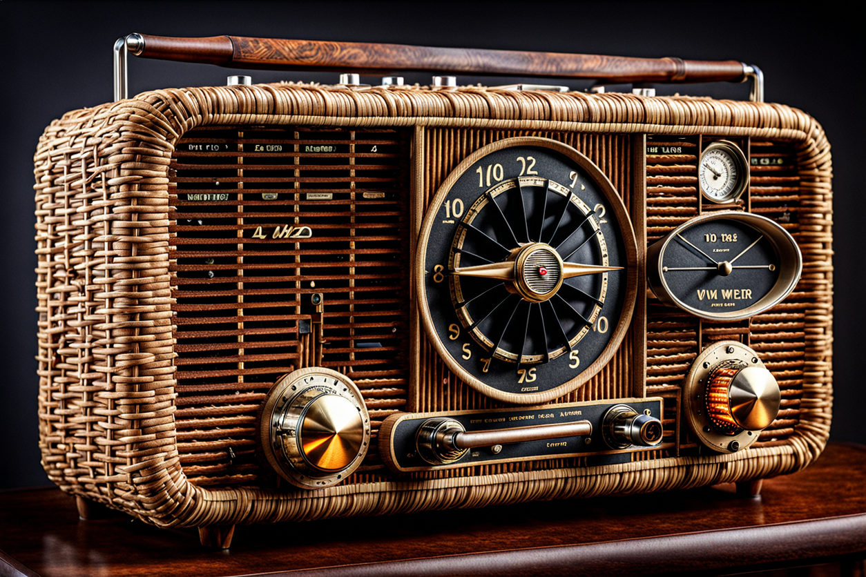 Old-timey radio WW2-era WWII-era. HDR hyper-detailed resolu... by ...
