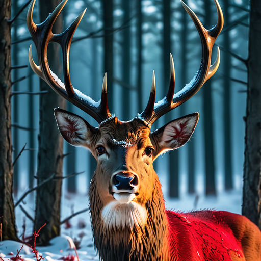 A terrifying adult male deer by Séptimo Mercurian - Playground